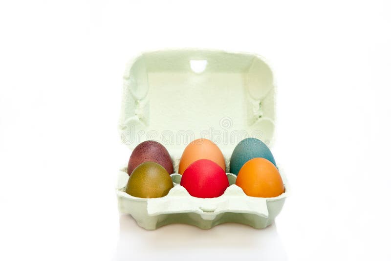 Huevos en caja imagen de archivo. Imagen de pascua, seises - 39113841