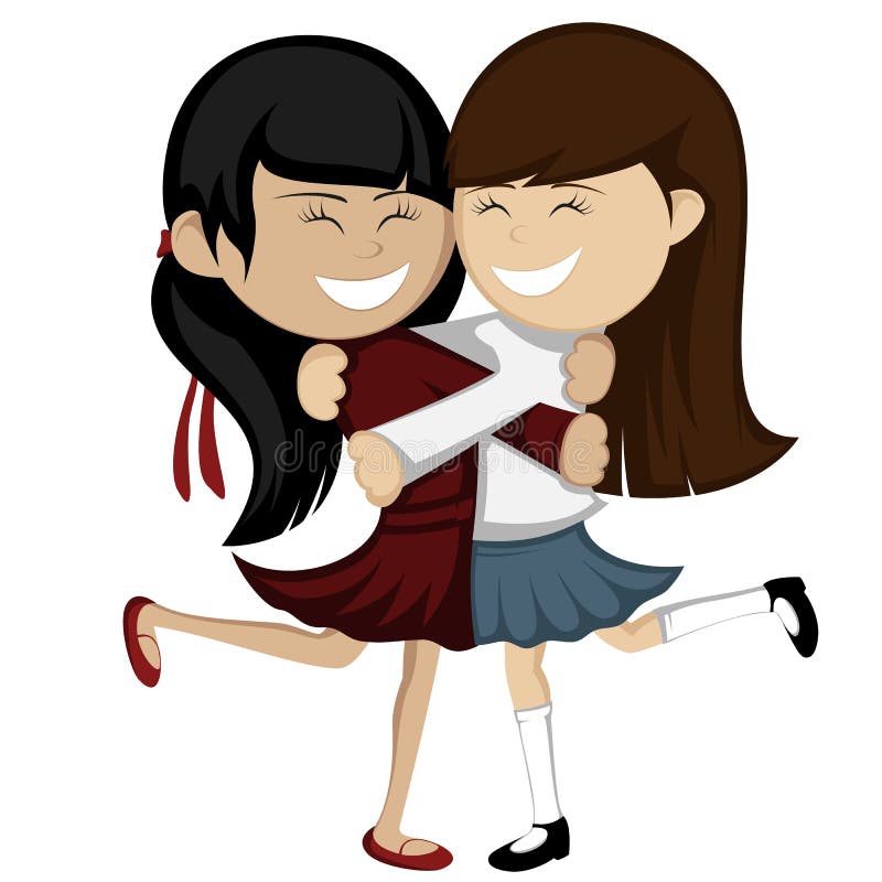 Hug collection stock vector. Illustration of blonde, haired - 48486128