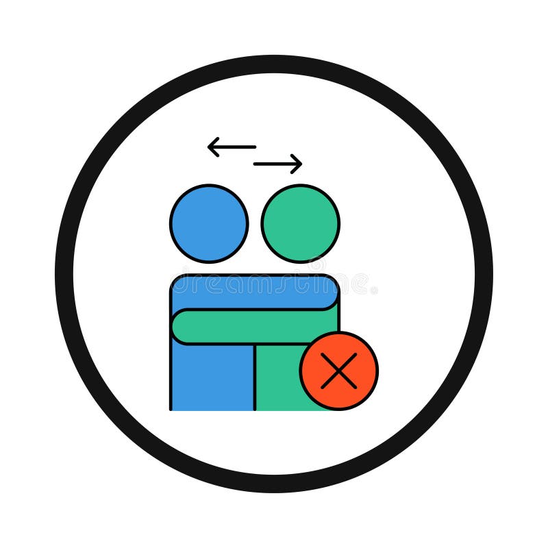 Hug, Distance, Hugs Keep Distance, No Hugs Icon Stock Vector - Illustration of disease, public ...