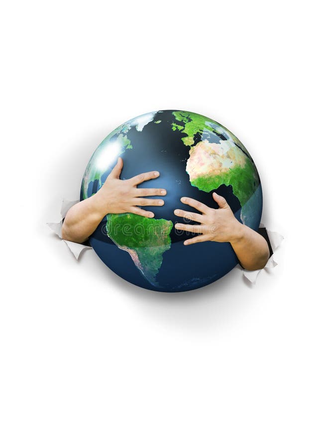 Hug earth stock photo. Image of connection, male, paper - 16348052