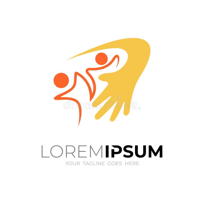 Hug Logo and People Design Community, Simple Style Logos Stock Vector ...