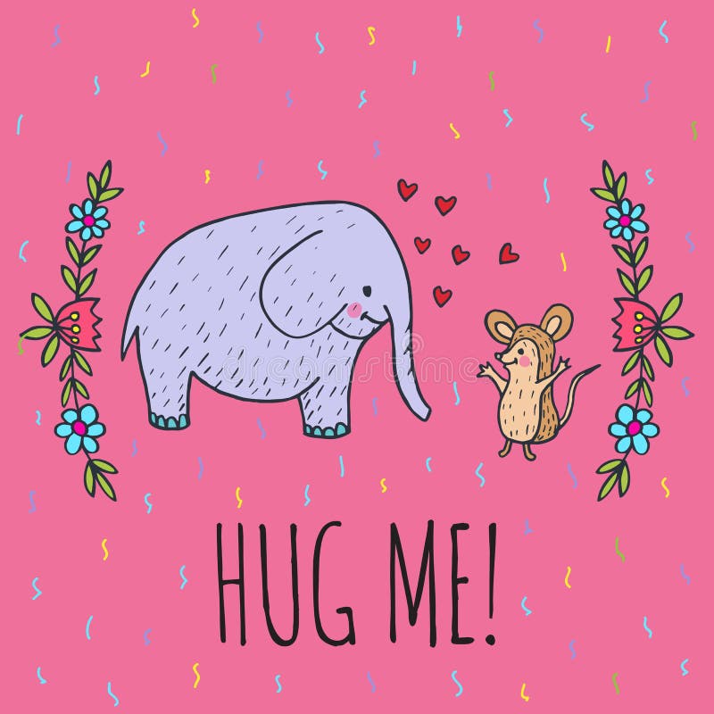 Elephant Hug Stock Illustrations – 138 Elephant Hug Stock Illustrations ...