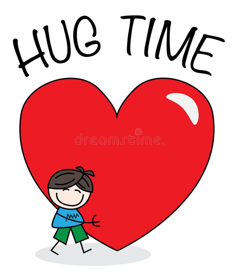 Hug time stock illustration. Illustration of color, decorative - 49371072