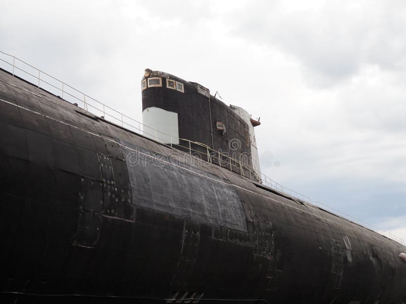 Huge Abandoned Rusty Submarine at the Museum of Military Equipment ...