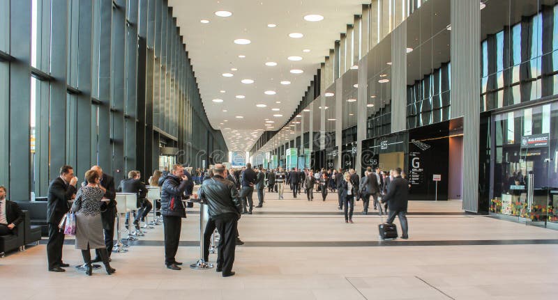 Huge Amount of People in the Lobby ExpoForum Editorial Stock Photo ...