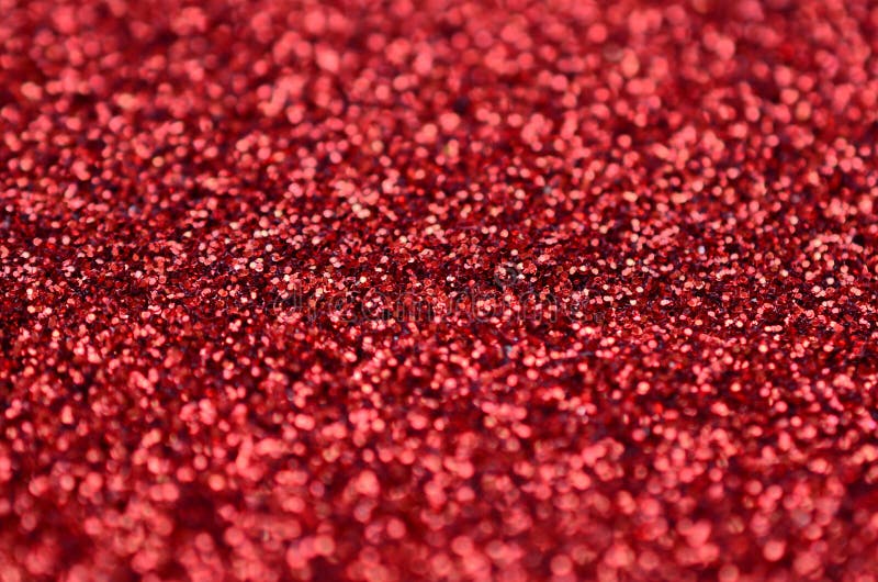 A Huge Amount of Red Decorative Sequins. Background Texture with Shiny ...