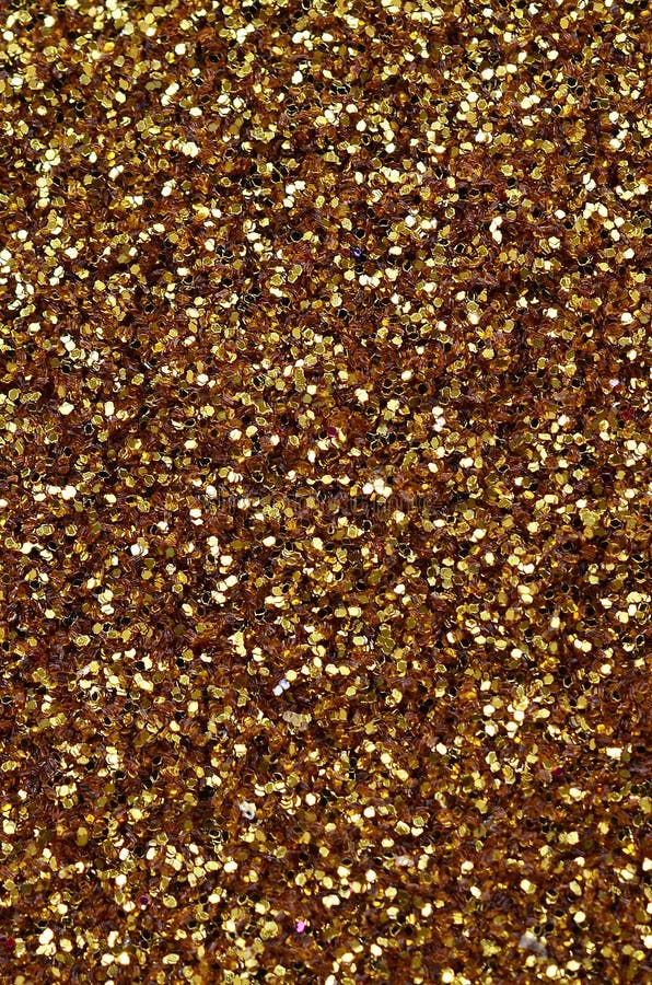 A Huge Amount of Yellow Decorative Sequins. Background Texture with ...
