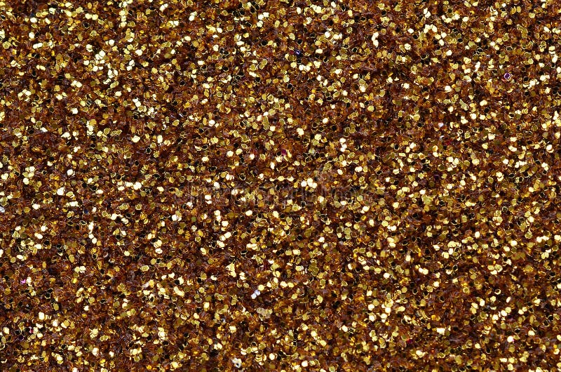 A Huge Amount of Yellow Decorative Sequins. Background Texture with ...