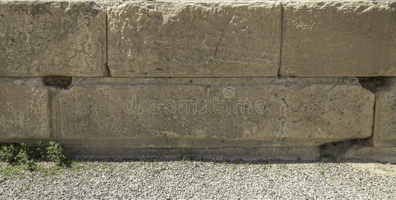 Huge Ancient Stone Blocks in Daylight Stock Photo - Image of ...