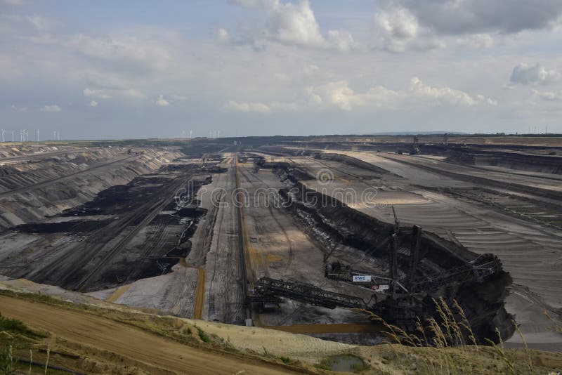 A Huge Area of Coal Mine.Germany. Stock Photo - Image of electricity ...