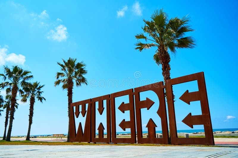 A Huge Art Installation of the Letters Where Editorial Photo - Image of ...