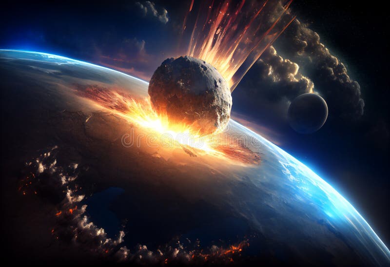 A Huge Asteroid Comet in Collision with the Planet Earth Bringing about ...