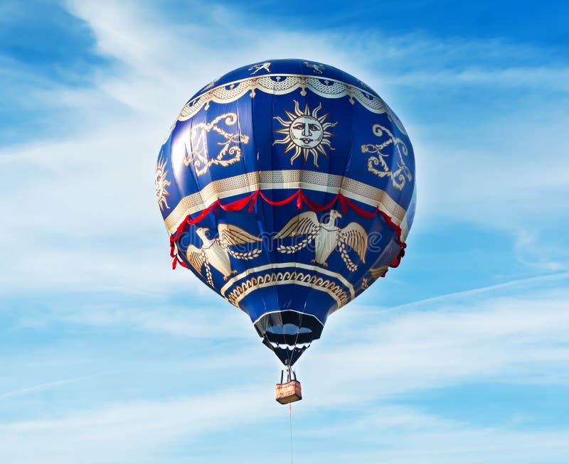 The Huge Balloon Flies in the Blue Sky Stock Photo - Image of helium ...