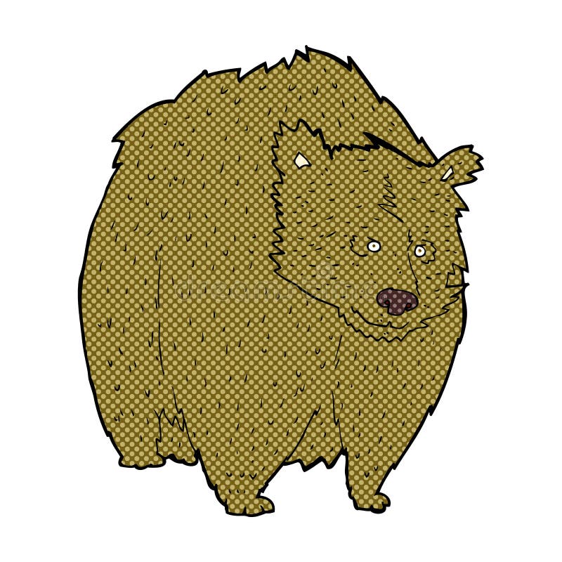 Huge bear comic cartoon stock illustration. Illustration of happy ...