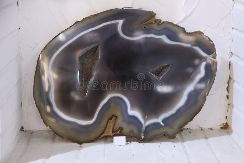 Large Beautiful Agate Stone Cut for Interior Decoration Stock Photo ...