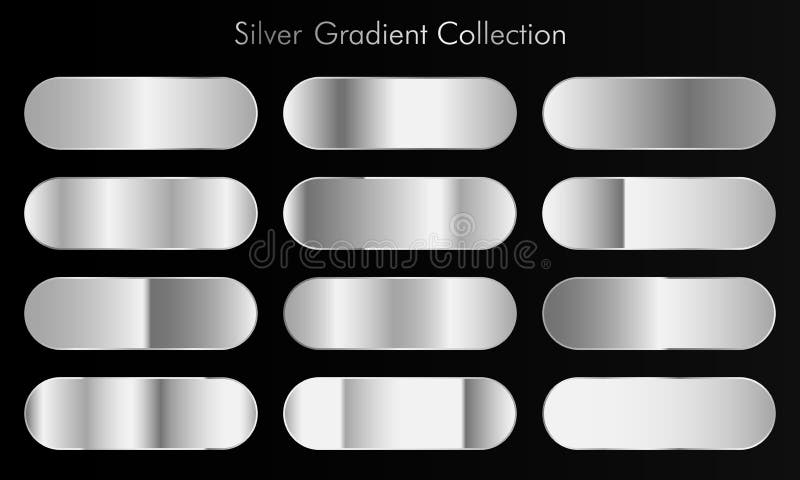 Huge Big Collection of Silver Gradients Background Swatches. Silver ...