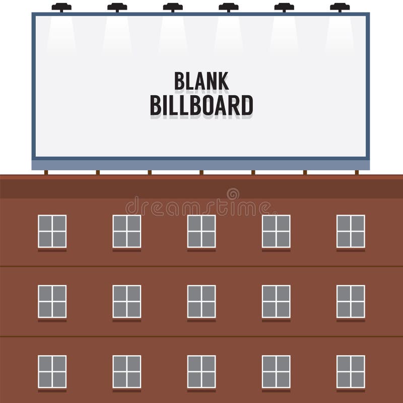 Huge Billboard on the Top of Building Stock Vector - Illustration of ...