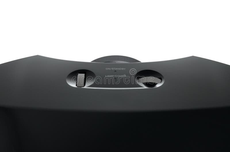 Huge Black Home Cinema Projector, Close Up on Focus Dial Stock Photo ...
