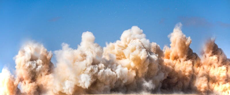 Huge Blast on the Construction Site Stock Image - Image of construction ...