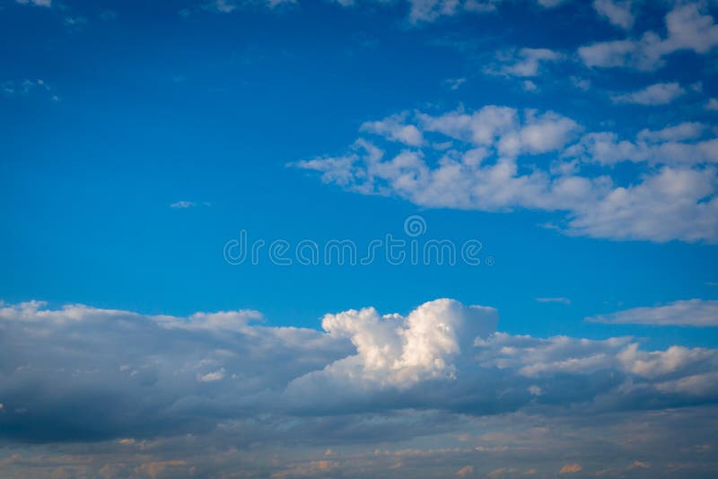 Huge Blue Sky with White Clouds in Spring Stock Image - Image of large ...