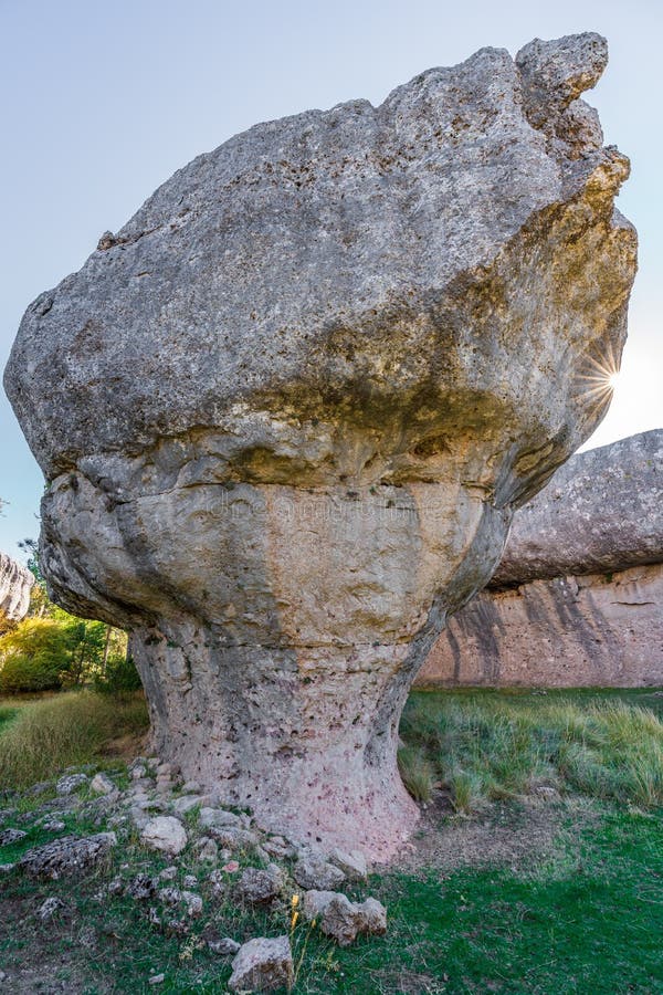 Huge Boulder and Starry Sun in the Edge Stock Image - Image of heady ...