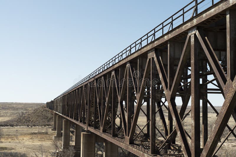 Railway Bridge Across the Highway at Arizona Stock Photo - Image of ...