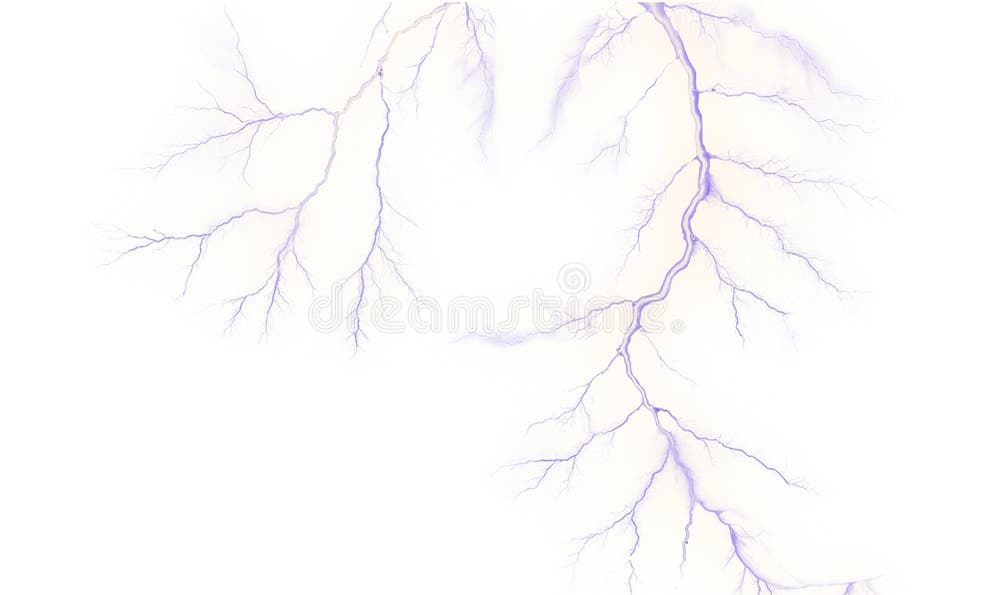 Huge Brightly Colored Lightning Bolt with No Background. Design Element ...