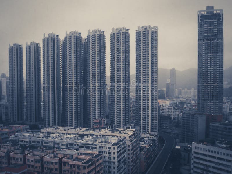 Huge Building Towers - Skyscrapers in China Stock Photo - Image of ...