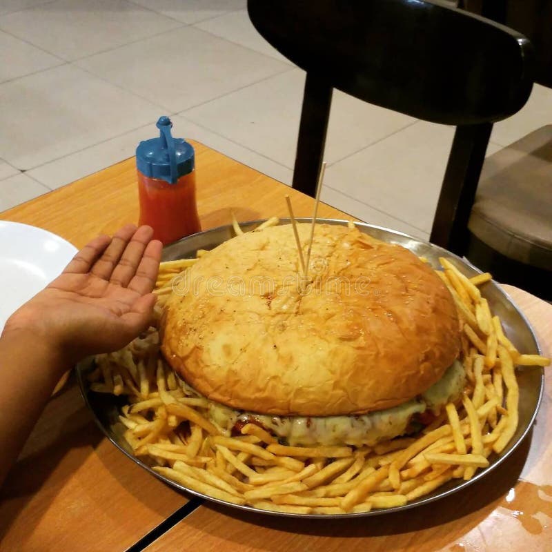 Huge burger depok stock image. Image of burger, huge - 262584999