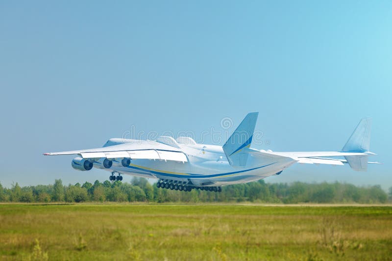 Huge Cargo Plane Taking Off Stock Photo - Image of deliver, commercial ...