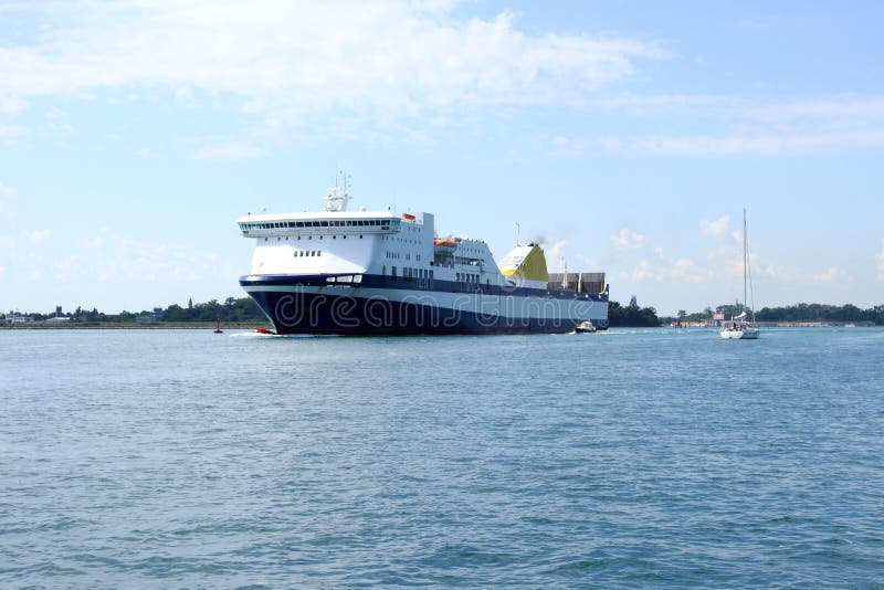 Huge Cargo Ship Enters Service Travel Stock Photo - Image of carrying ...