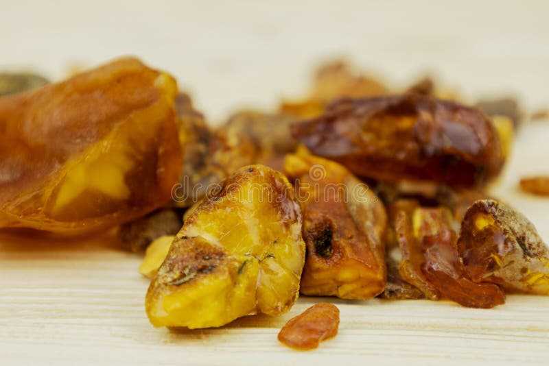 Huge Chunks of Amber. There are Many Different Transparent Pieces of ...