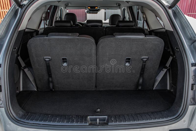 Huge, Clean and Empty Car Trunk in Interior of Compact Suv. Stock Photo ...
