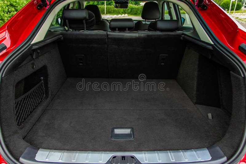Huge, Clean and Empty Car Trunk in Interior of Compact Suv. Stock Photo ...