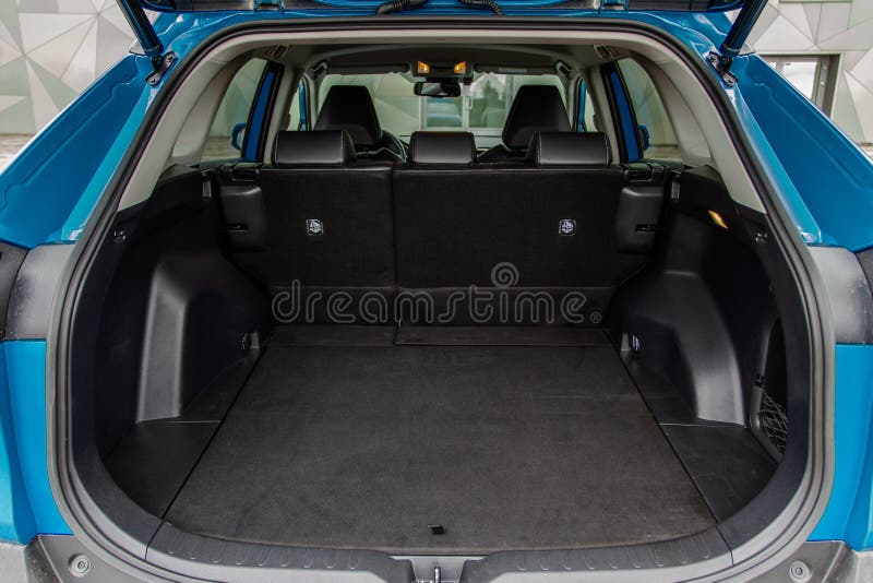 Huge, Clean and Empty Car Trunk in Interior of Compact Suv. Stock Image ...