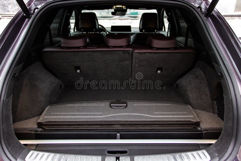 Huge, Clean and Empty Car Trunk in Interior of Compact Suv. Stock Photo ...