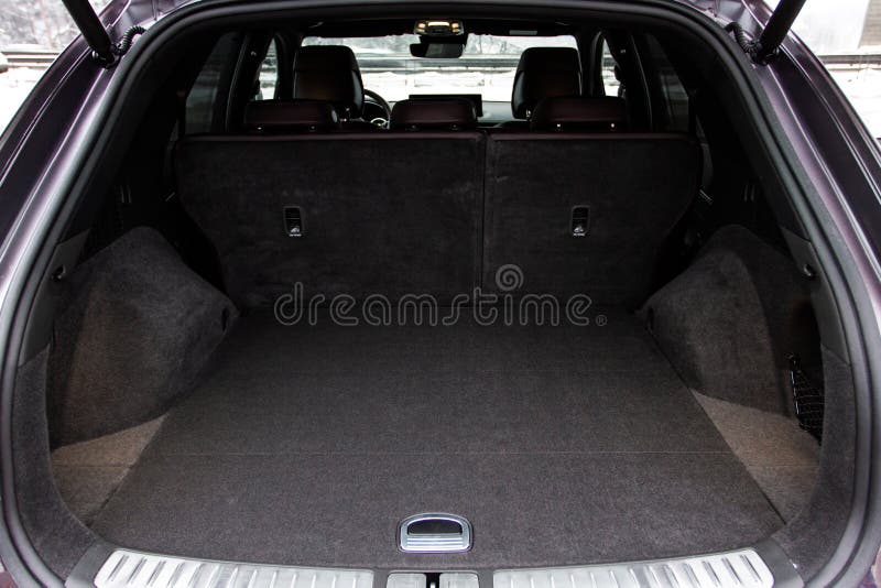 Huge, Clean and Empty Car Trunk in Interior of Compact Suv. Stock Photo ...