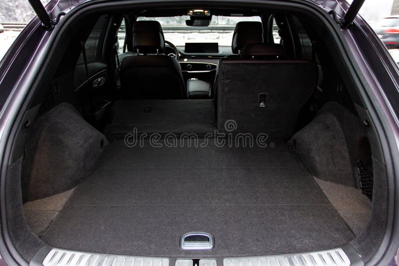 Huge, Clean and Empty Car Trunk in Interior of Compact Suv. Stock Image ...