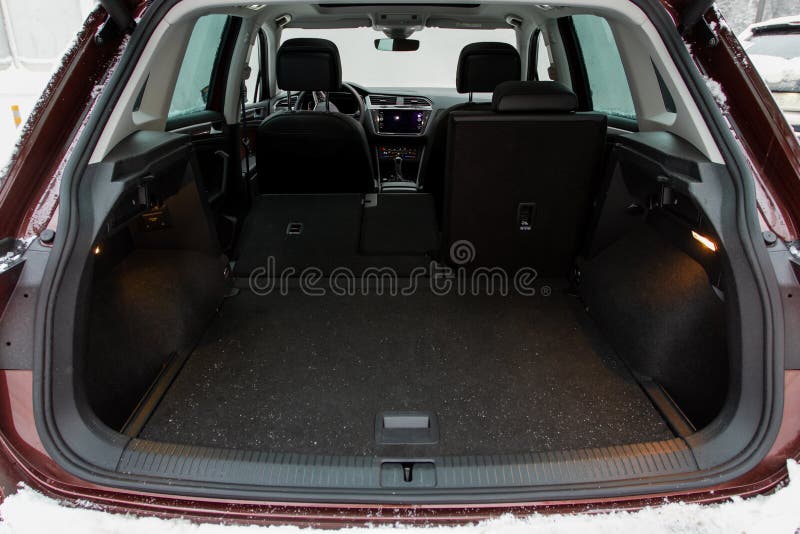 Huge, Clean and Empty Car Trunk in Interior of Compact Suv. Stock Photo ...