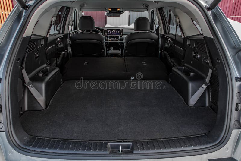 Huge, Clean and Empty Car Trunk of a Modern Compact Suv. Stock Photo ...