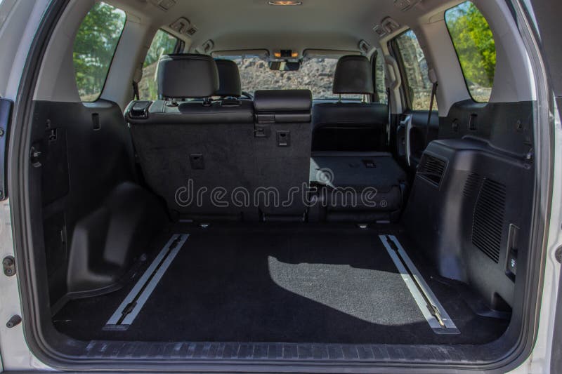 Huge, Clean and Empty Car Trunk in Interior of Compact Suv. Stock Image ...