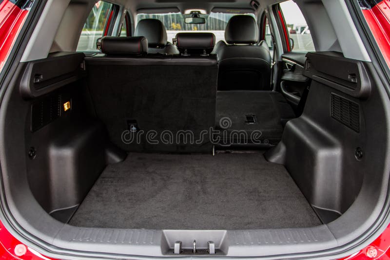 Huge, Clean and Empty Car Trunk in Interior of Compact Suv. Editorial ...