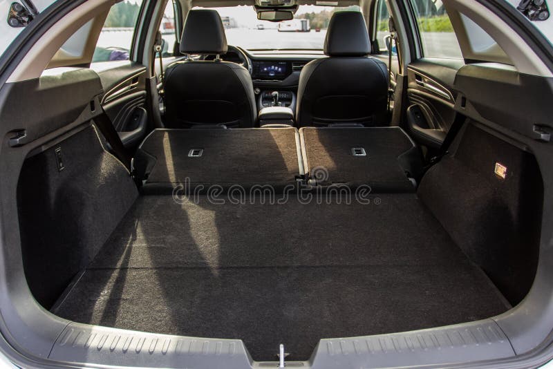 Huge, Clean and Empty Car Trunk in Interior of Compact Suv. Stock Image ...