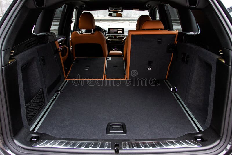 Huge, Clean and Empty Car Trunk in Interior of Compact Suv. Stock Image ...