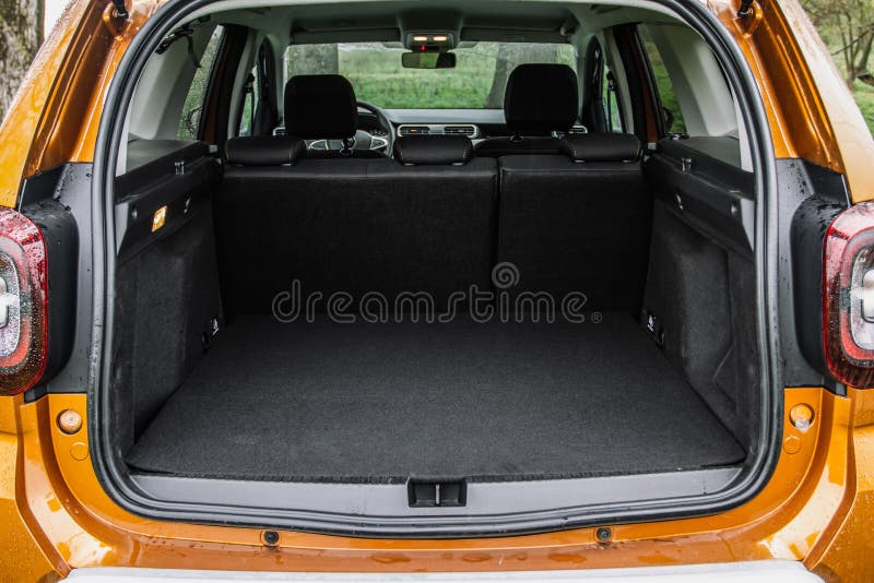 Huge, Clean and Empty Car Trunk in Interior of a Modern Compact Suv ...
