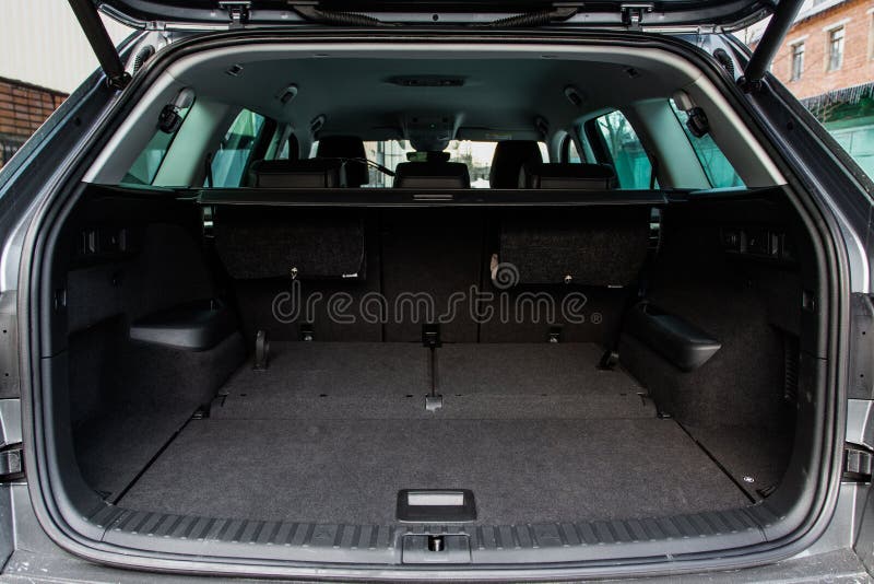 Huge, Clean and Empty Car Trunk in Interior of a Modern Compact Suv ...