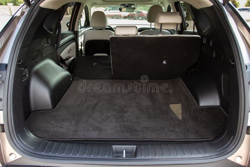 Huge, Clean and Empty Car Trunk of a Modern Compact Suv. Stock Image ...