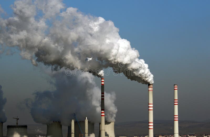 Huge Cloud Of Polluted Smoke From Coal Power Plant Stock Photo - Image ...
