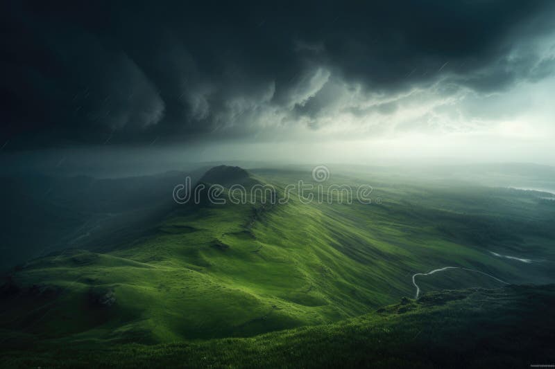 Huge Cloudy Windy Storm. Sky with Dramatic Clouds from an Approaching ...