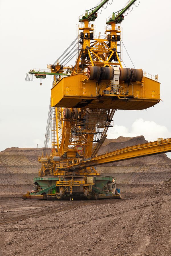 Huge Coal Mining Coal Machine Stock Image - Image of industry, digging ...